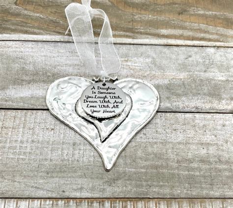Daughter Heart Ornament A Daughter Is Someone You Laugh With