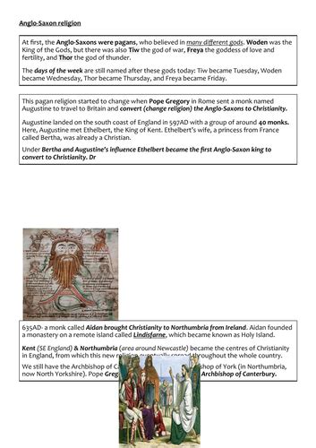 Anglo Saxon Religion Teaching Resources
