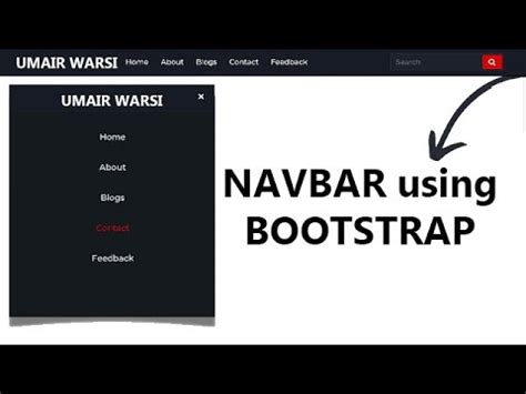 Navbar Using Bootstrap Website Business YouTube