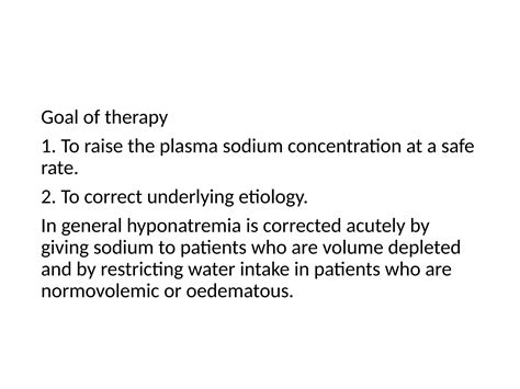 Hyponatremia Clinical Features Diagnosis Treatment Pptx