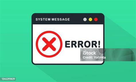 Icône Derreur De Page Web Erreur Du Système Dexploitation Windows Popup