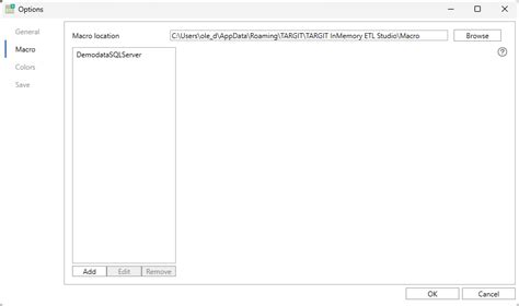 Inmemory Etl Custom File Location For Macros Targit Community