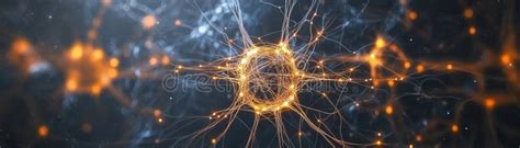 Highly Detailed Close Up Image Of A Neural Network Concept Showing Interconnected Neurons With