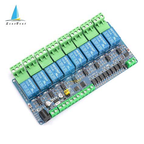 Modbus Rtu 8 채널 12v 릴레이 모듈 스위치 Modbus Rtu 8 채널 릴레이 출력 12v 스위치 입력 Rs485