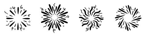 Simple Firework Vector Black Sparkling For Festival And New Year