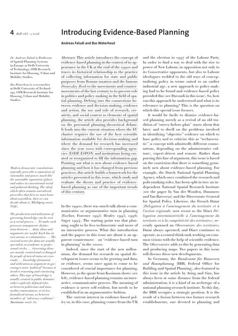 Pdf Introducing Evidence Based Planning