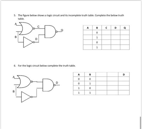 Solved Hw Logic Gate Worksheet A Logic Circuit Has Two Inputs