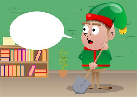 Christmas Elf Holding Blank Empty Sign Winter New Christmas PNG And
