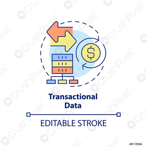 Transactional Data Concept Icon Stock Vector 5110936 Crushpixel