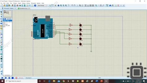 Blinking Multiple LED In Proteus Software With Arduino