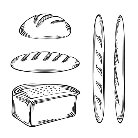Conjunto De Productos De Panadería Gráficos Vectoriales Ilustración