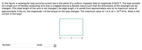 solved in the figure a rectangular loop carrying current