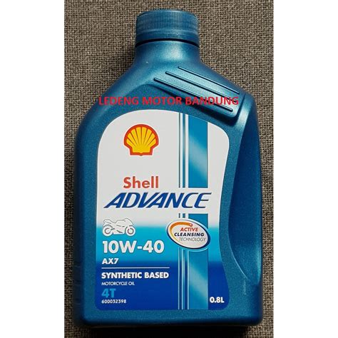 Oli Shell Advance AX7 4T 10w40 Motor Bebek 800 Ml Shopee Indonesia
