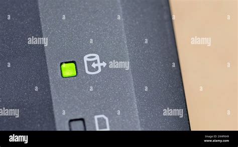 Hard Drive Activity Light Indicator Blinking On A Laptop Computer