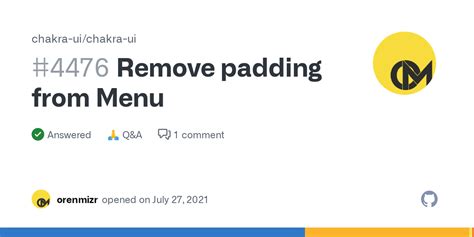 Remove Padding From Menu · Chakra Ui Chakra Ui · Discussion 4476 · Github
