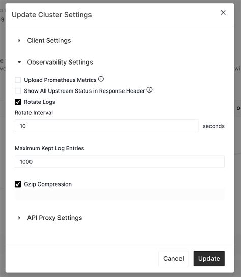 Tweak Cluster Settings Apisix And Api7 Api Gateway Docs