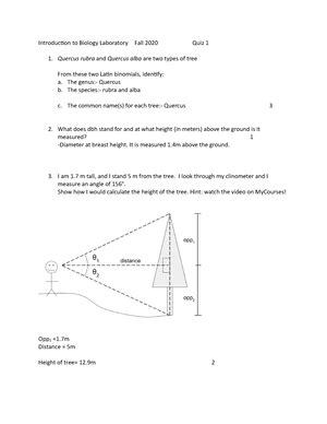 Intro To Bio Lab 2020 Quiz 3 Intro To Bio Lab 2020 Quiz 3 The Metric System Think 1000s And