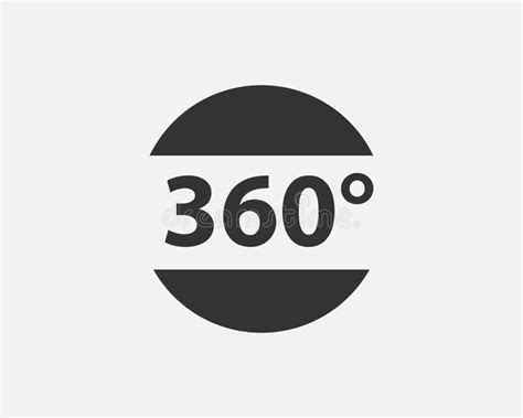 360 Degree View Vector Icon Signs And Symbol For Websites Web Design Mobile App Stock Vector