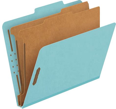 Pendaflex Classification Folders 2 Dividers 2 Fasteners Letter Size Blue 10