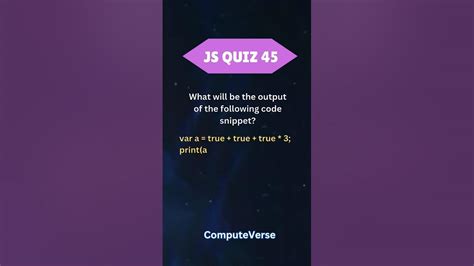 Javascript Quiz 45 Boolean To Numeric Conversion In Javascript