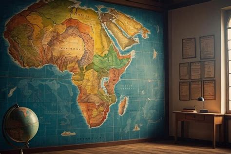 Classroom With Historical Maps On The Wall Premium Ai Generated Image