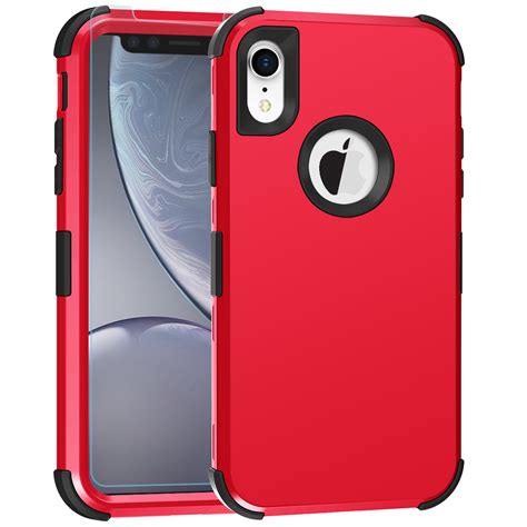 IPhone XR With Tempered Glass Screen Protector Dteck 3 Layer Rugged