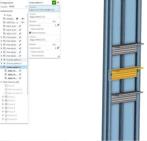 Strange Behavior In Assembly Linear Pattern — Onshape