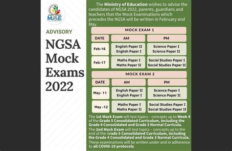Ngsa Mock Exams To Be Written In February And May Guyana Chronicle