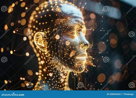 Futuristic Digital Human Face Concept Stock Illustration Illustration Of Wireframe Human