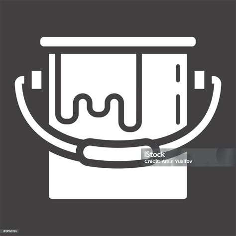 桶的油漆標誌符號圖示 建造和修復繪畫標誌向量圖形在黑色的背景eps 10 固體模式向量圖形及更多一個物體圖片 一個物體 住宅建築 修理