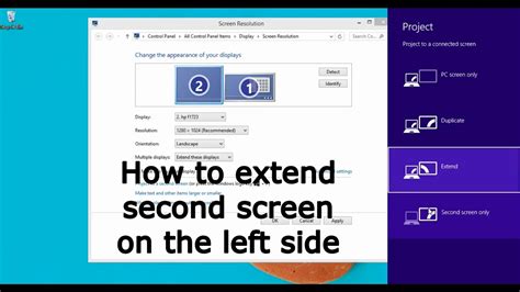 How To Expand Second Screen To The Left Side Youtube