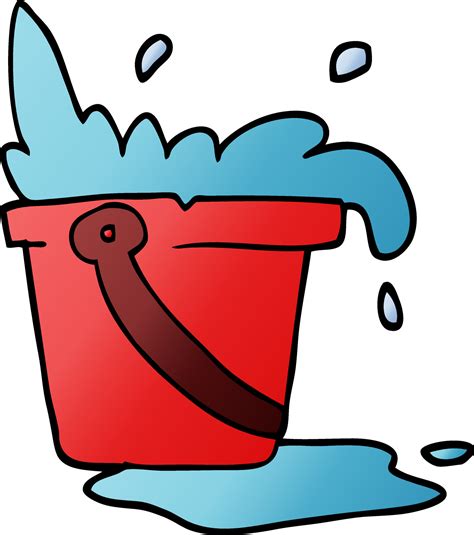 Cartoon Doodle Water And Bucket 12196419 Vector Art At Vecteezy