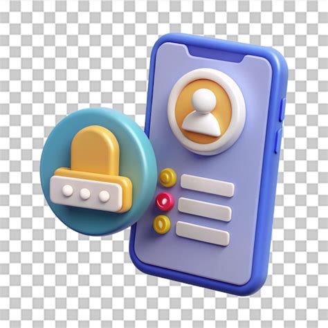 3d Phone And Account Login And Password Form Page User Authorization