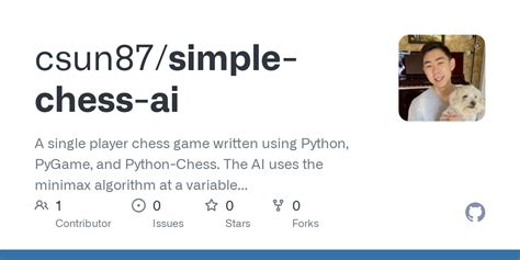 Github Csun87simple Chess Ai A Single Player Chess Game Written Using Python Pygame And