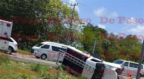 Accidente en la vía Cancún Puerto Morelos desata tránsito lento