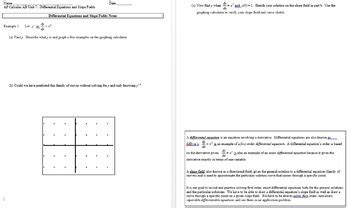 AP Calculus AB Differential Equations And Slope Fields Unit TPT