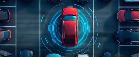 A Smart Car Parking Assist System Is Visualized From A Top View Premium Ai Generated Image
