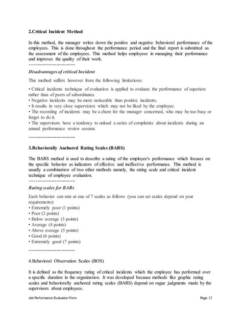 Housekeeping Manager Performance Appraisal Pdf