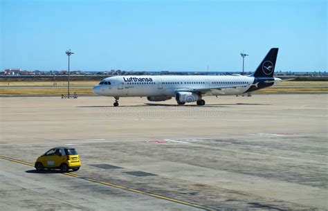 Lufthansa Airbus 321 200 On The Tarmac Of An Airport Editorial Stock