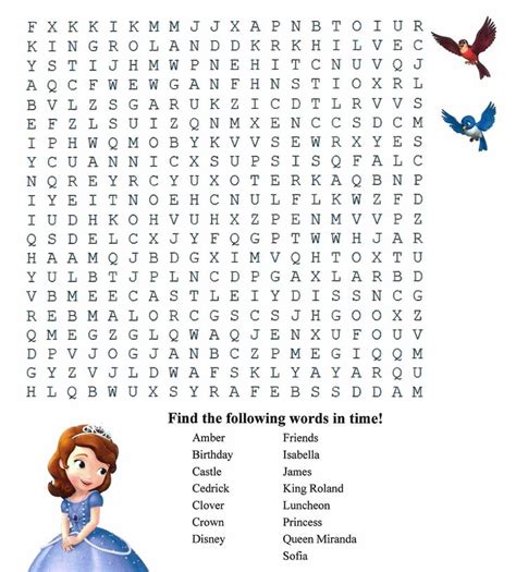 Disneys Sofia The First Word Search Weather Words Word Find Puzzle