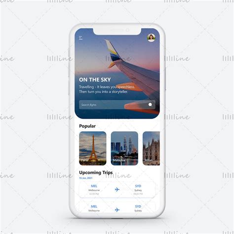 Flight Tracker App Ui Ux Template Design