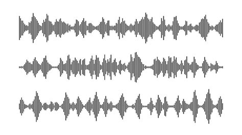Barres Dondes Sonores Noires Définies Musique Podcast Pistes Audio Ou