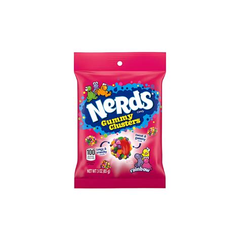 Nerds Gummy Cluster Rainbow Peg Bag 85g Kkb Sweets And More