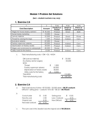 Module 2 Problem Set ACC 311 Studocu