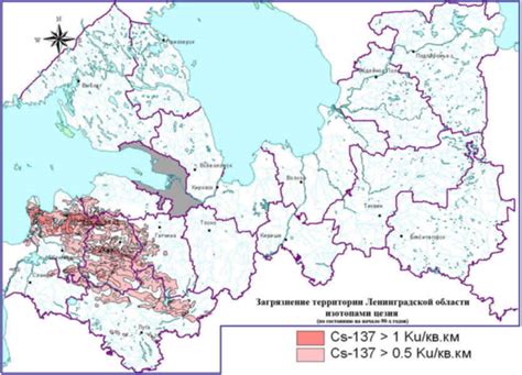 Карта загрязнения ленинградской области