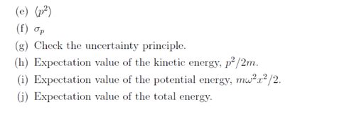 Solved This Problem Set Is On The Harmonic Oscillator The Chegg
