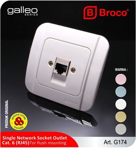 Jual Broco Stop Kontak Data Cat6 Galleo G174 55S White Outlet Data Cat