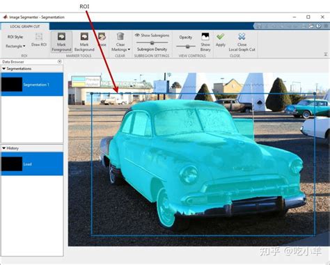 Matlab图像处理：83：在 Image Segmenter 中使用 Local Graph Cut Grabcut 分割图像