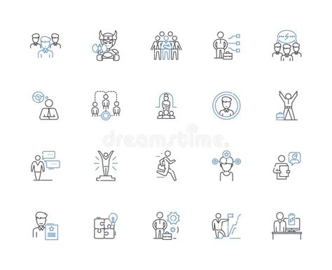 Consortium Line Icons Collection Partnership Collaboration Alliance Coalition Joint Venture