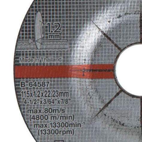Disco de Corte Abrasivo 115mm Grão A60T para Metal MAKITA B 64587